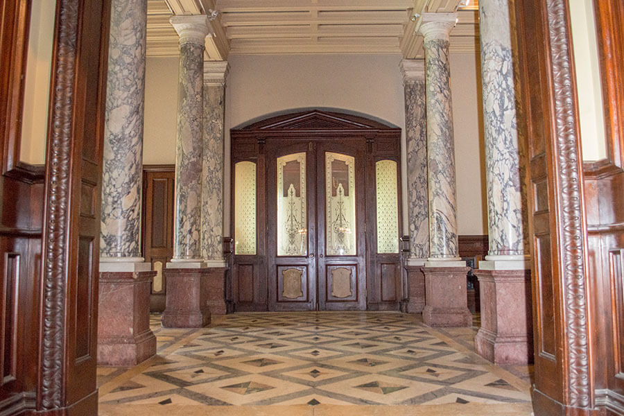 Vestibule and Entrance Hall - The Lockwood-Mathews Mansion Museum